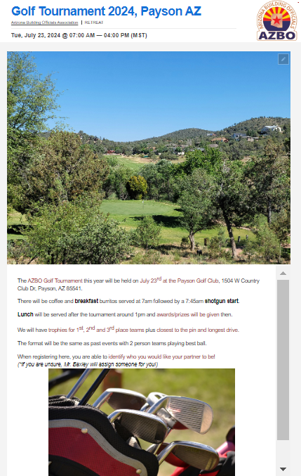 AZBO Golf Tournament 2024 - Arizona Building Officials - AZBO
